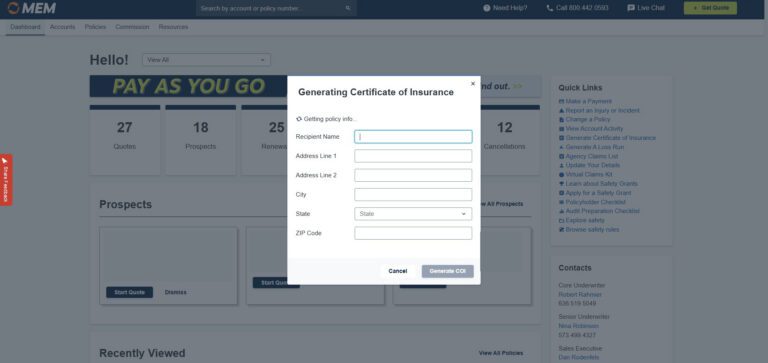 Certificates of Insurance and Work Comp: A Practical Guide - MEM